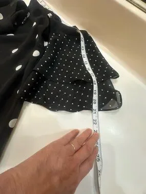 Emma & Olivia | Tops | Emma Olivia Mix Black Polka Dot Chiffon Bell ...